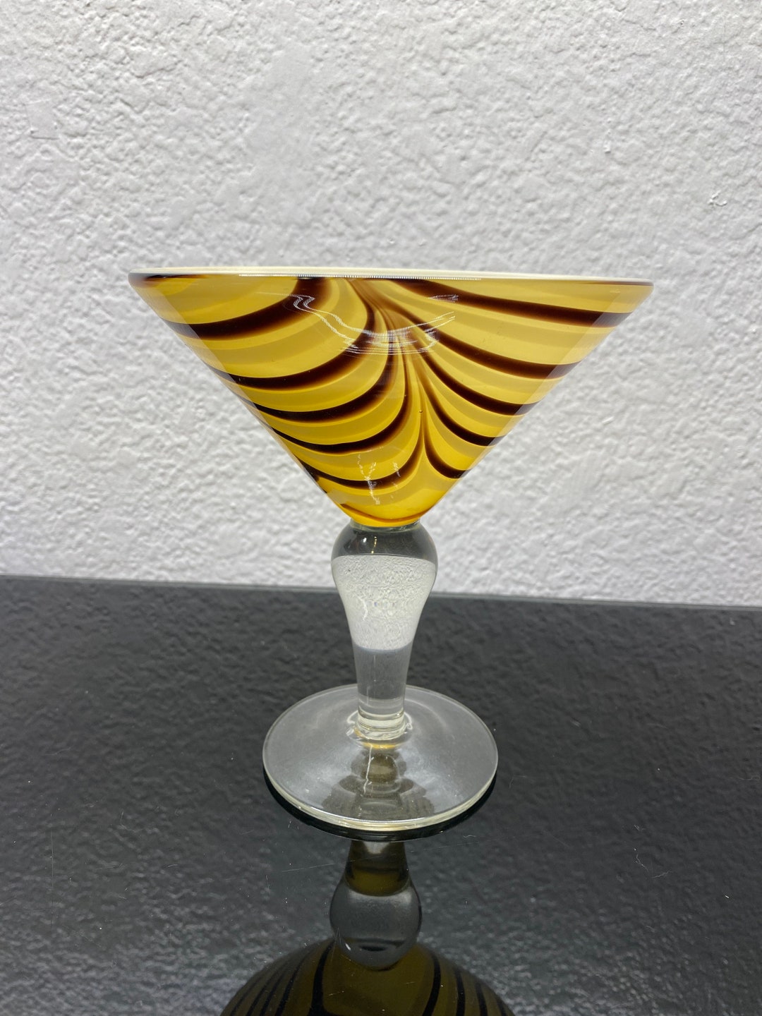 Yellow Zebra Margarita/martini Glass - Etsy