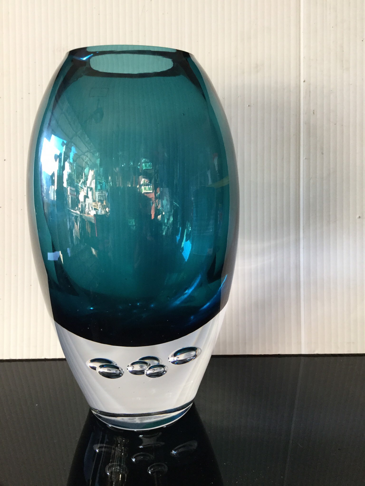 Handblown Crystal Two Tone Vase | Etsy