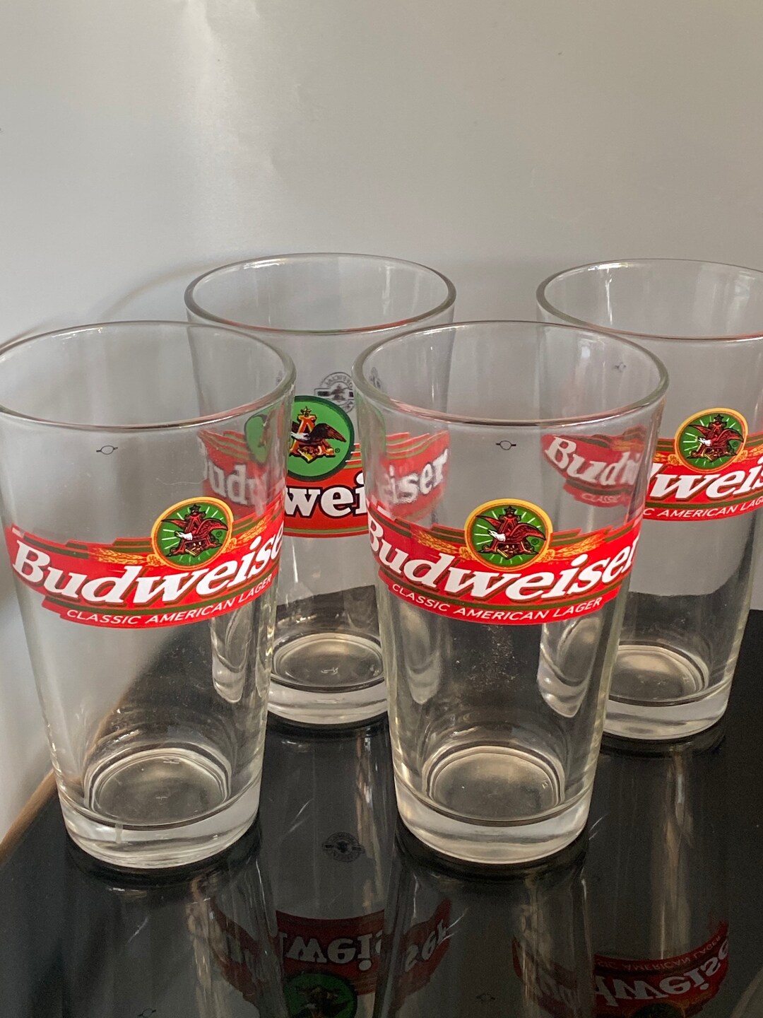 Budweiser Classic American Lager Beer Glasses - Etsy