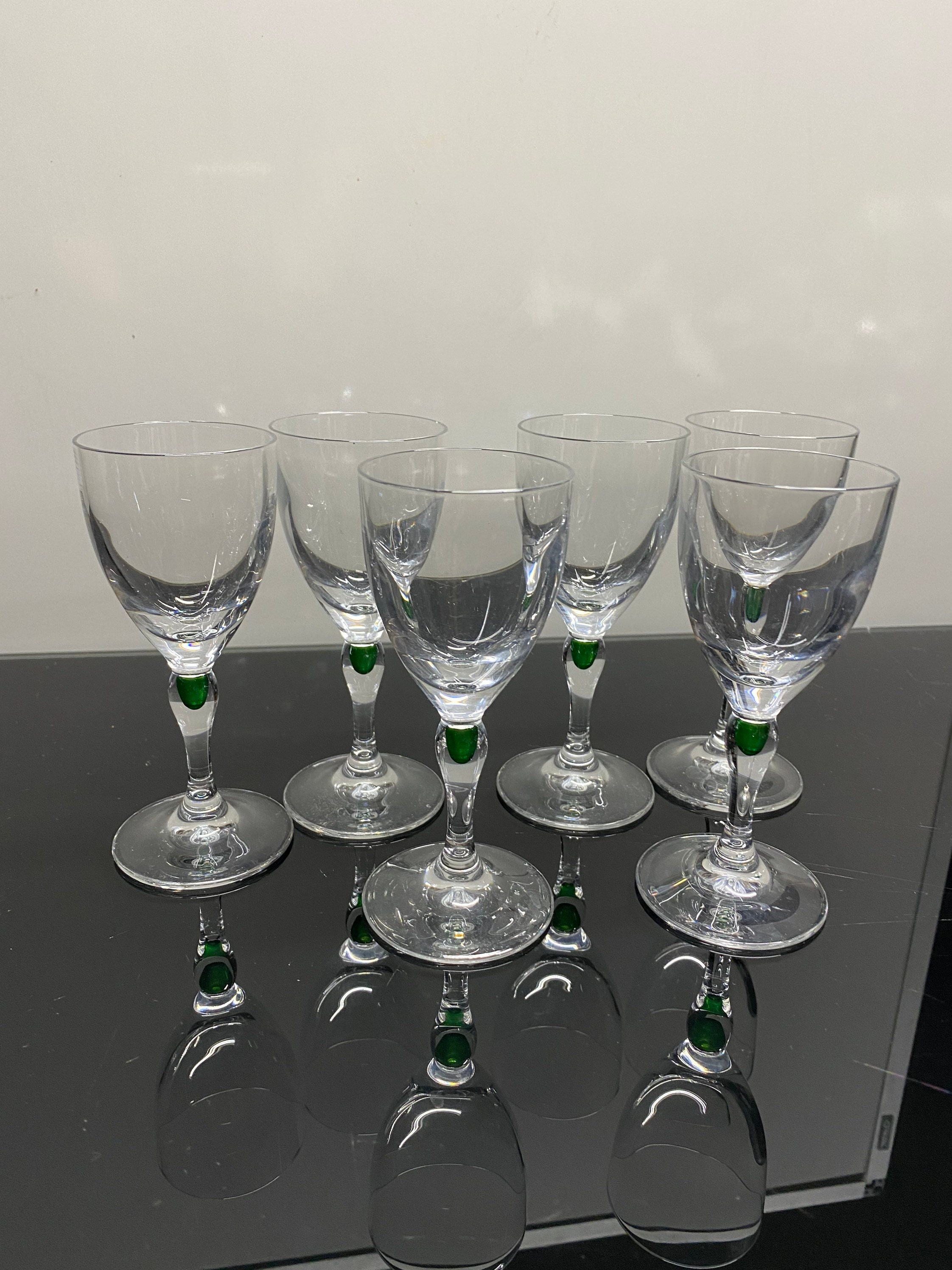 Vintage Cristal D’arquis-durand-bubble Ball Stem Glasses - Etsy