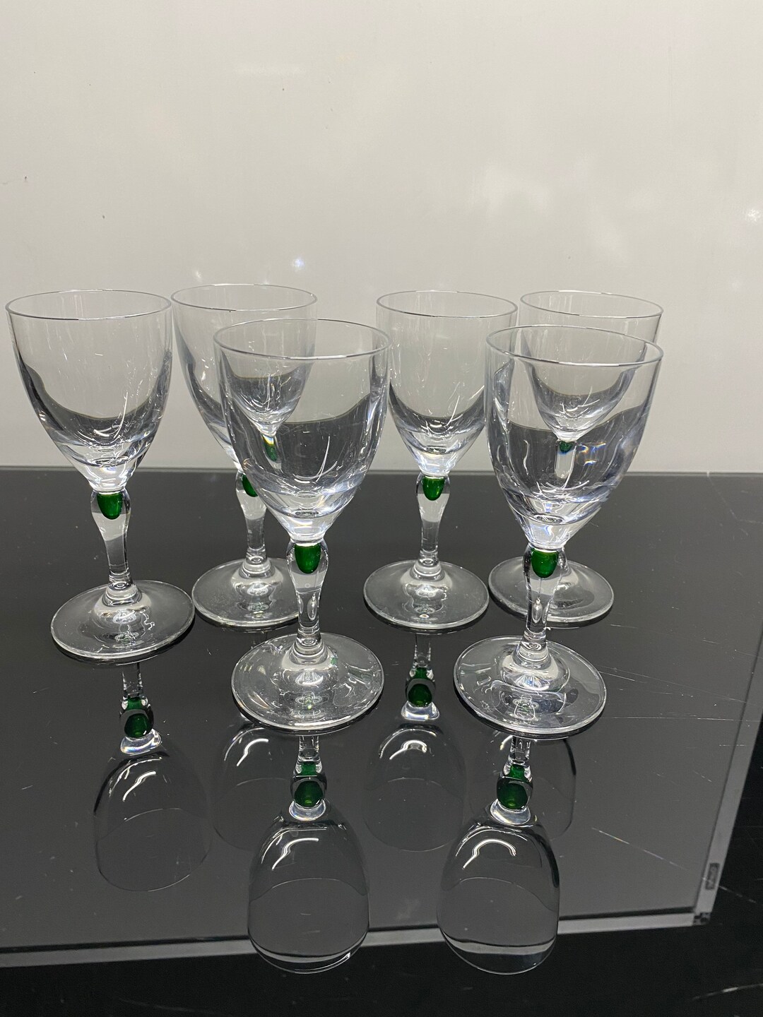 Vintage Cristal D’arquis-durand-bubble Ball Stem Glasses - Etsy