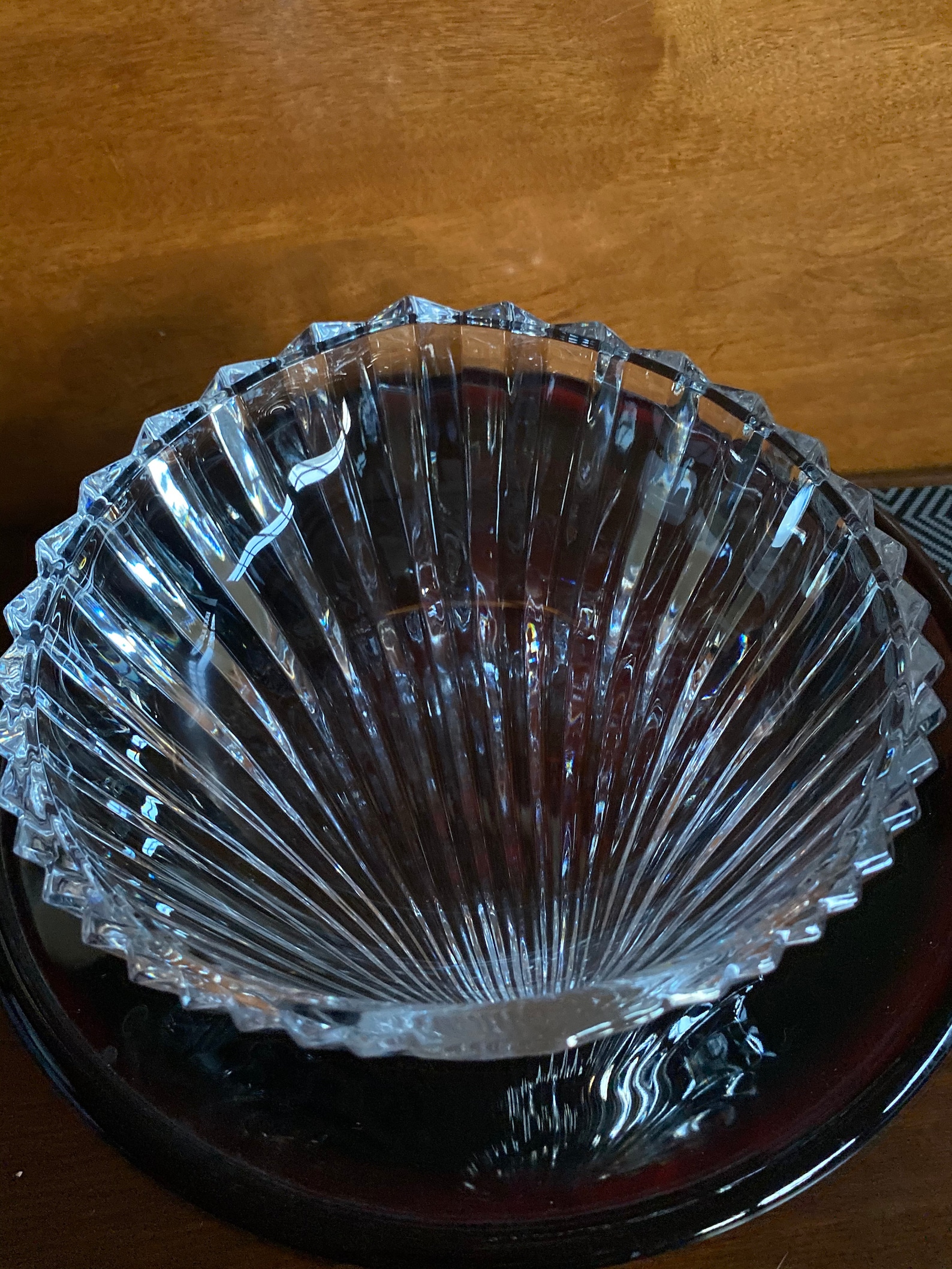 Heavy crystal shell design bowl | Etsy