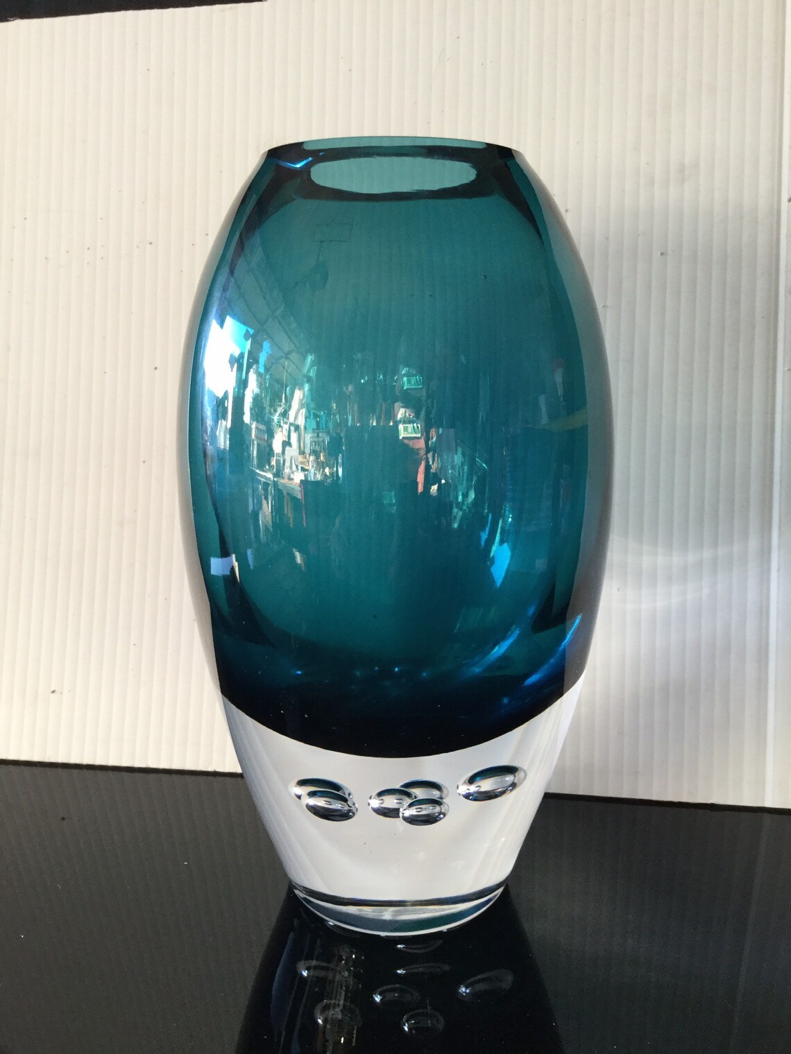 Handblown Crystal Two Tone Vase - Etsy