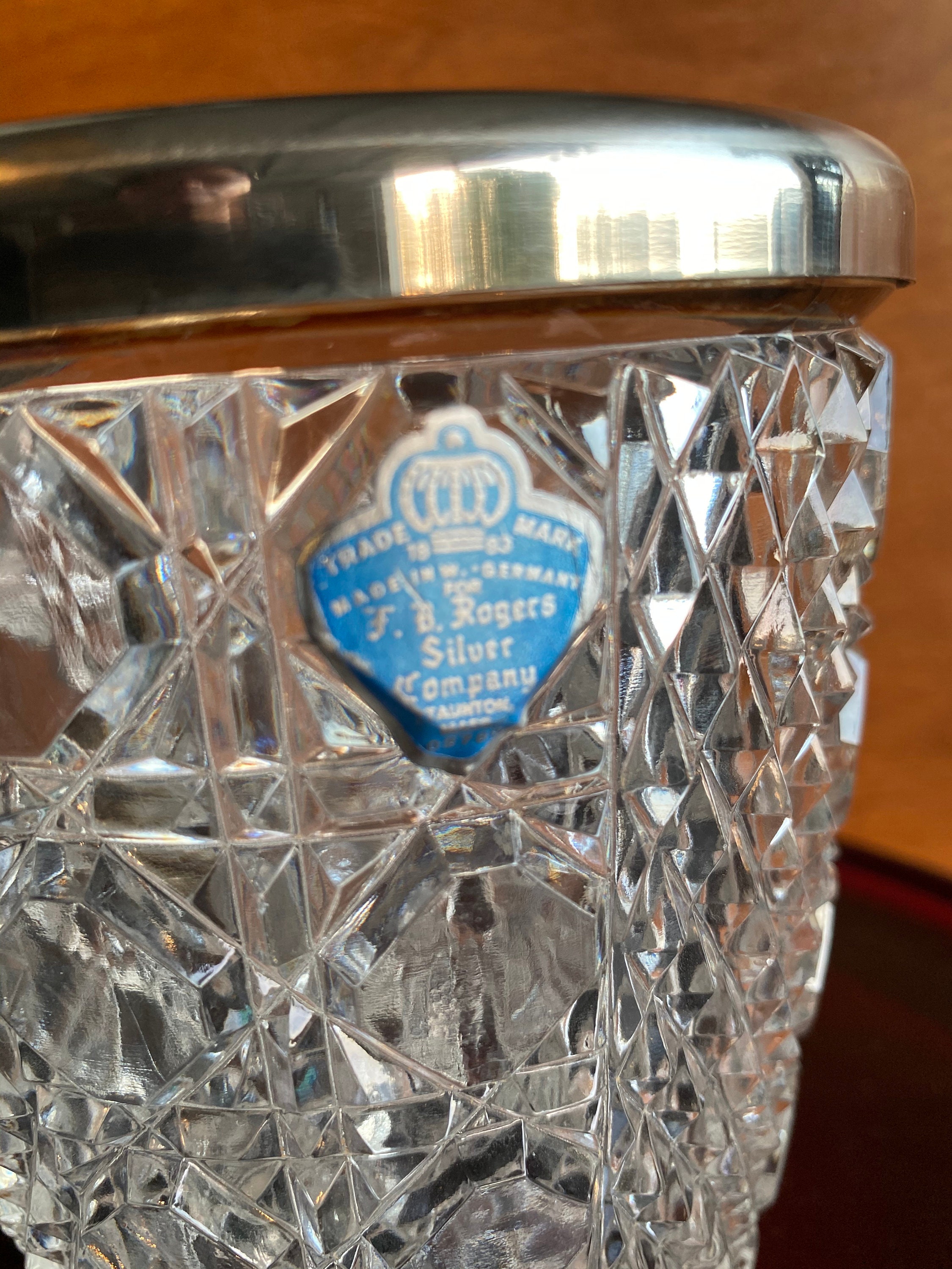 FB Rogers Crystal Ice Bucket | Etsy