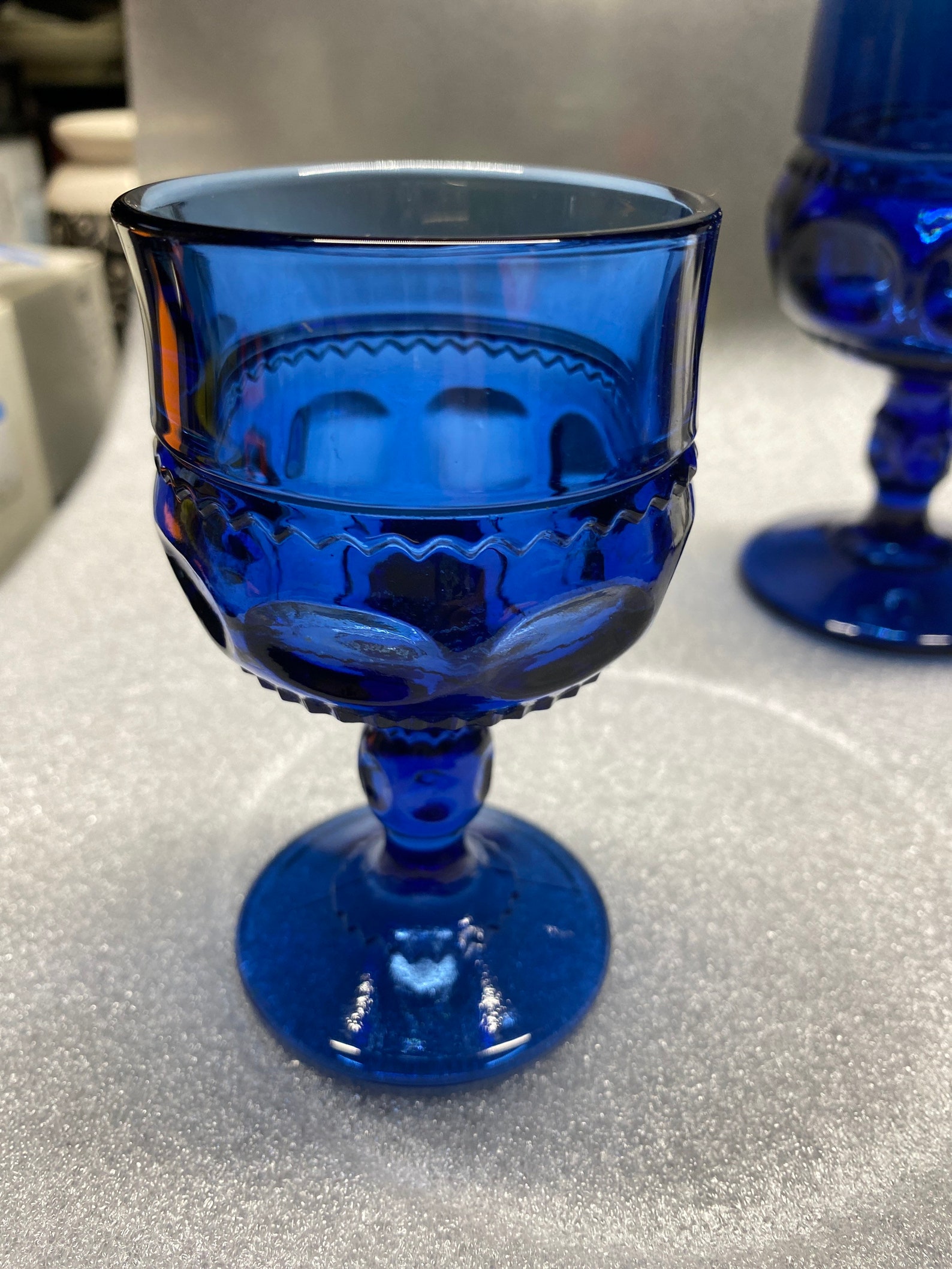 Tiara King Crown cobalt goblets | Etsy