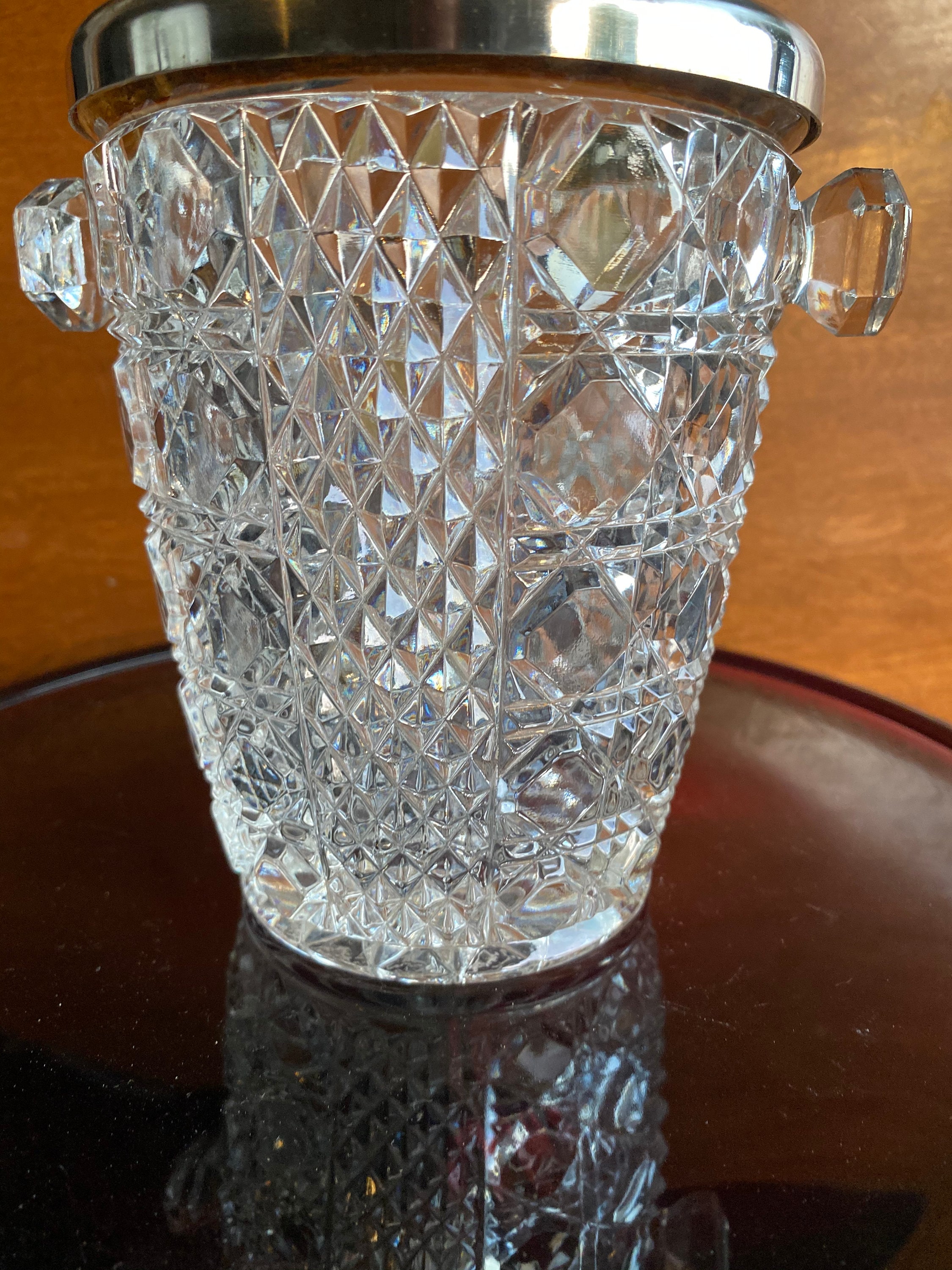 FB Rogers Crystal Ice Bucket | Etsy