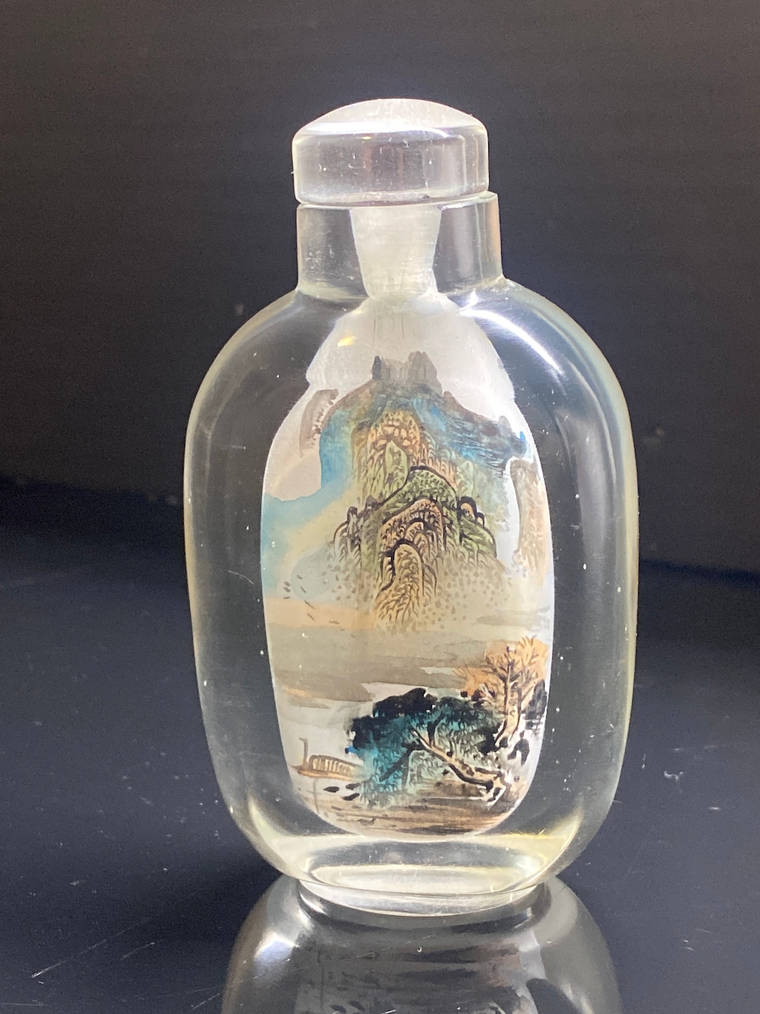 Large Chinese Glass Snuff Bottle - Etsy