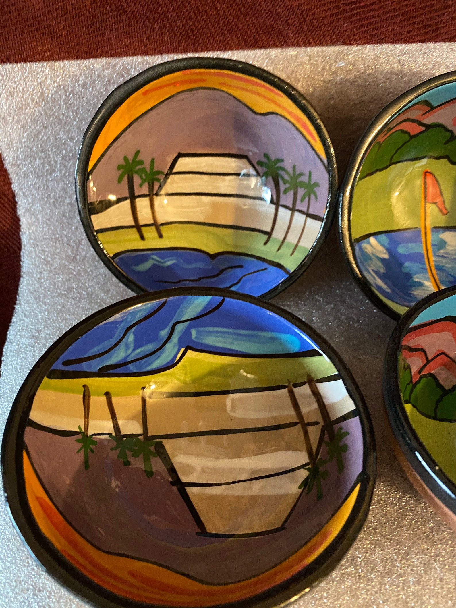 Handpainted clay salsa bowls | Etsy