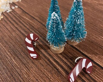 Candy Cane Badge | Etsy