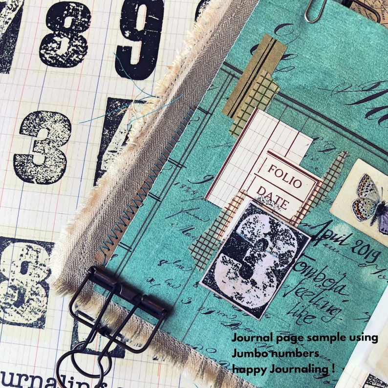 Jumbo Numbers for Journaling Dates - Digital Downloadable - Etsy