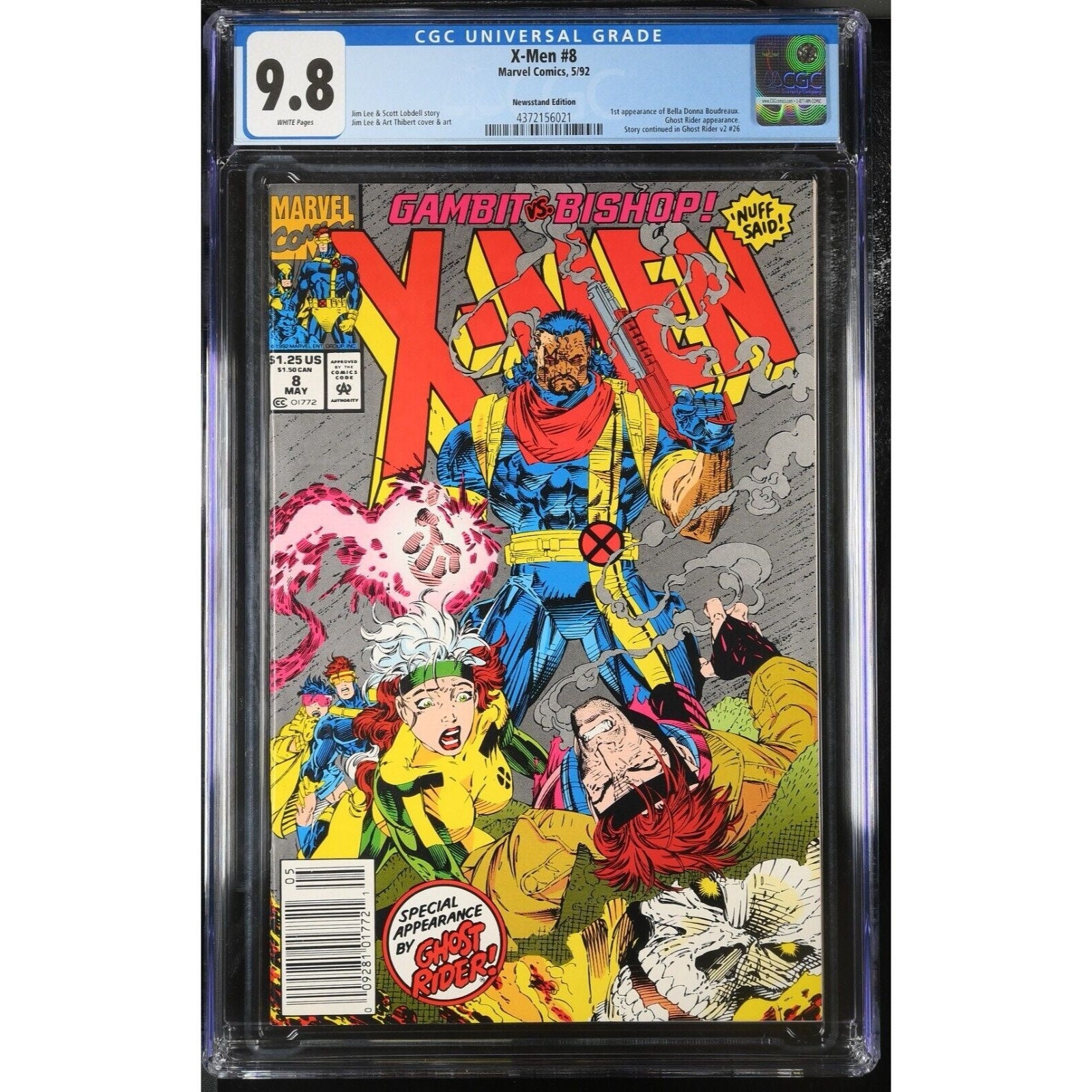 X-men 8 Newsstand CGC 9.8 NM/M Jim Lee Art RARE - Etsy