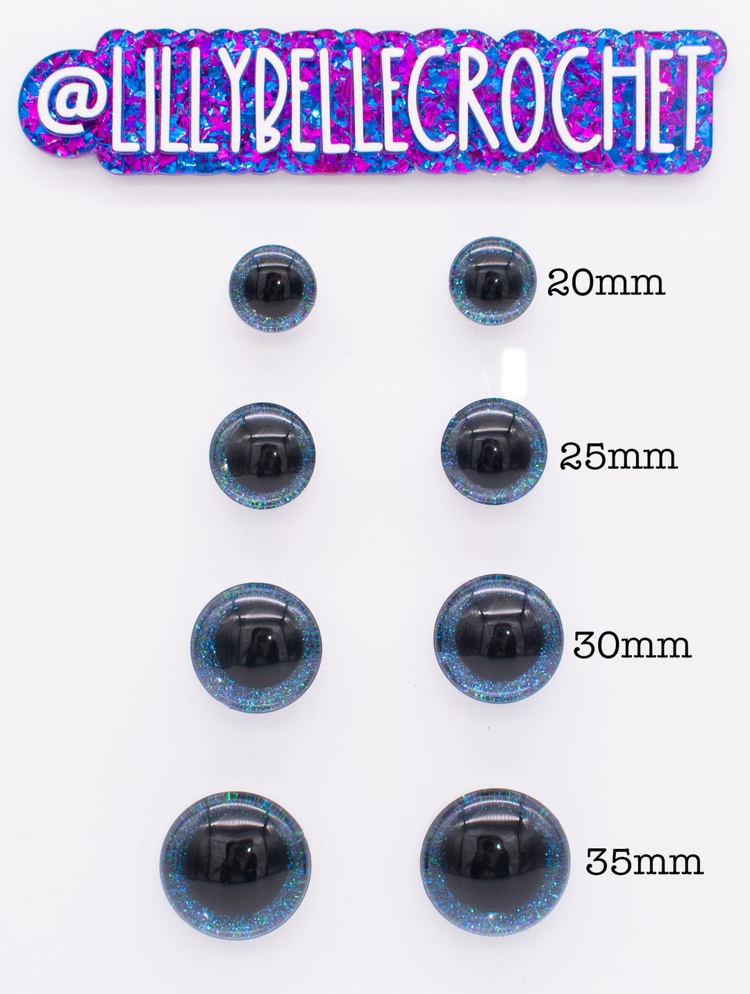 Handmade Lagoon Glitter Safety Eyes - Etsy