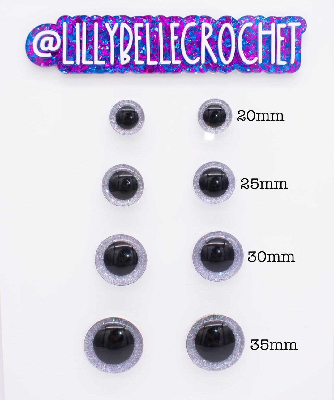 Handmade Silver Confetti Glitter Safety Eyes - Etsy