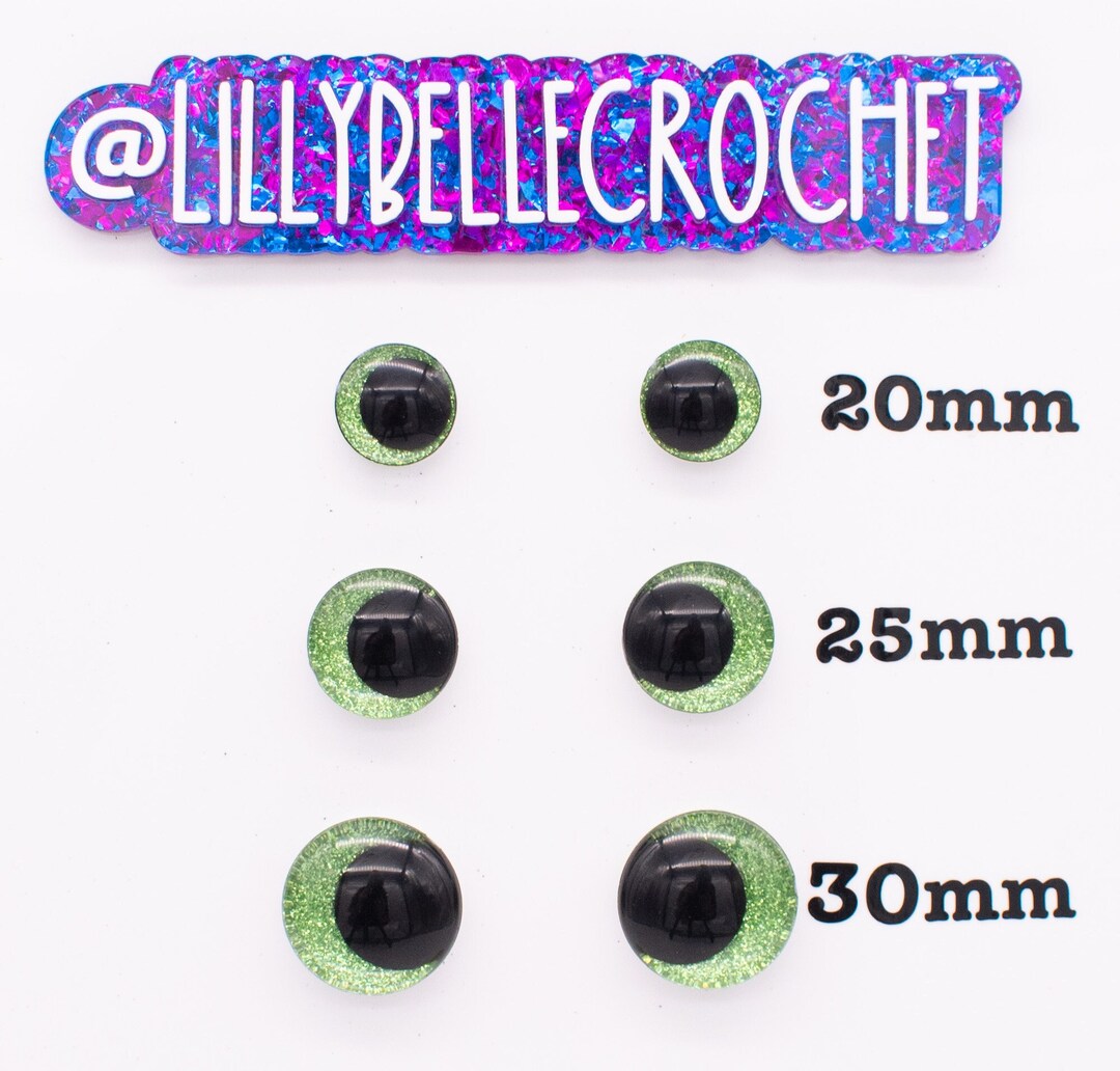 Handmade Light Green Cartoon Glitter Safety Eyes - Etsy