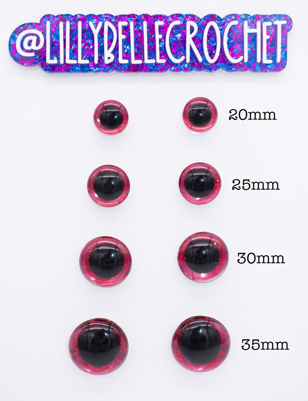 Handmade Red Holographic Safety Eyes - Etsy