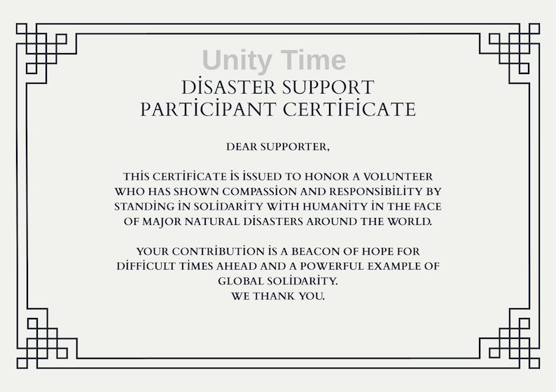 Digital Certificate for Disaster Relief - Downloadable and Printable ...