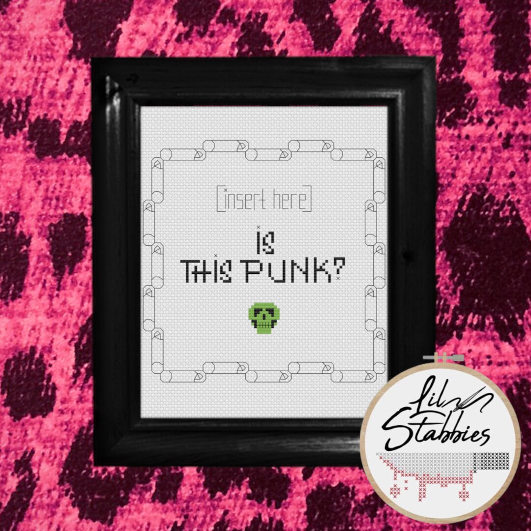 Is This Punk Cross Stitch Pattern - Punk Cross Stitch Pattern - Funny ...