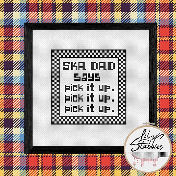 Ska Dad Cross Stitch Pattern - Punk Cross Stitch Pattern - Mom Cross ...