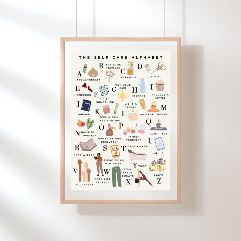 The Self Care Alphabet Self Care Abc's Poster Digital - Etsy UK