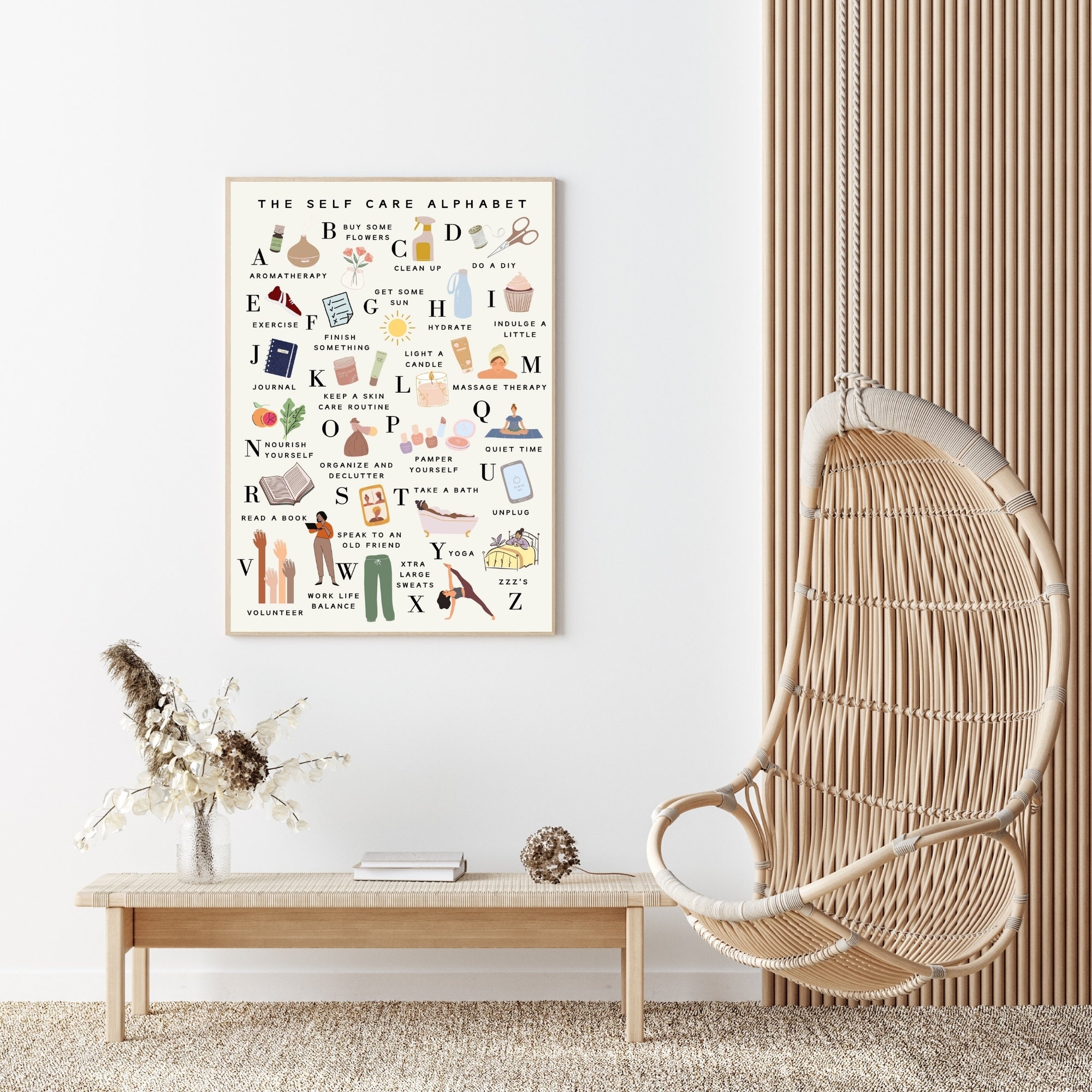 The Self Care Alphabet | Self Care Abc's Poster | Digital Download ...