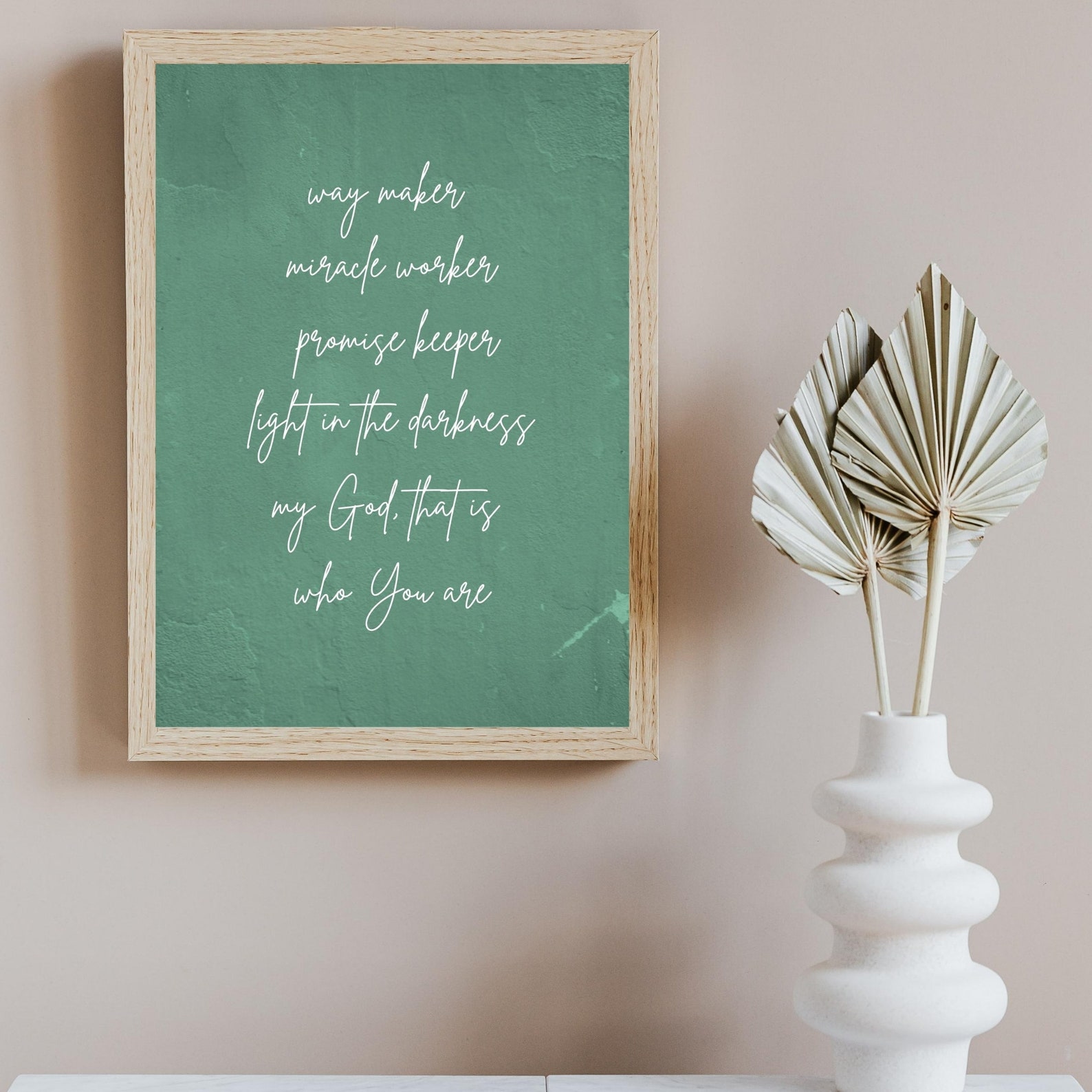 Waymaker Lyrics Leeland Green & White Textured Worship - Etsy