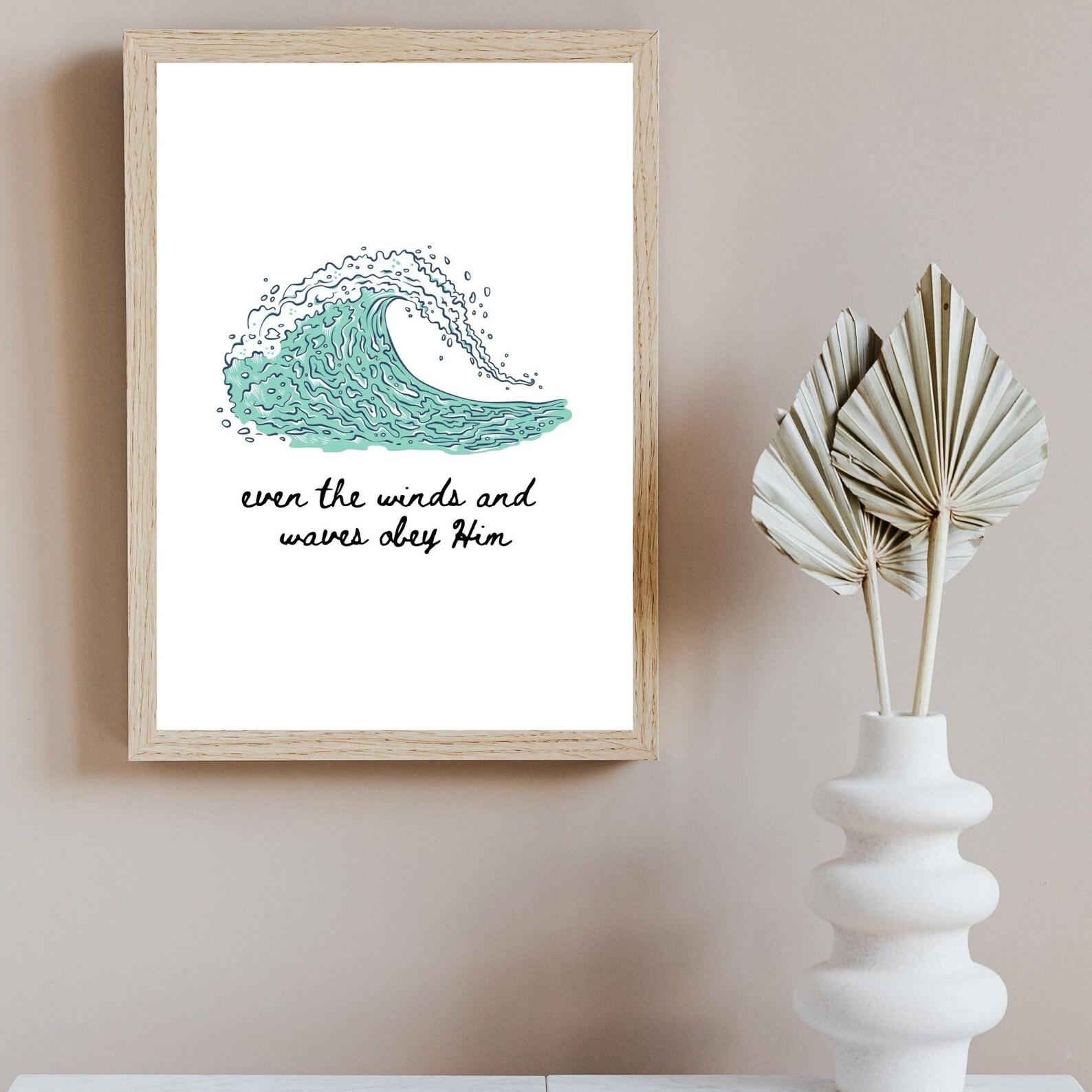Matthew 8:27 Even the Winds & Waves Obey Him Print - Etsy