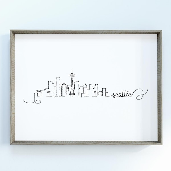 Seattle City Skyline - Etsy