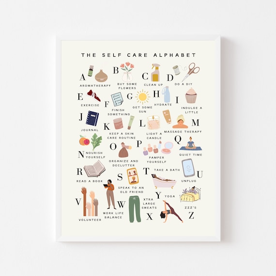 The Self Care Alphabet Self Care Abc's Poster Digital - Etsy