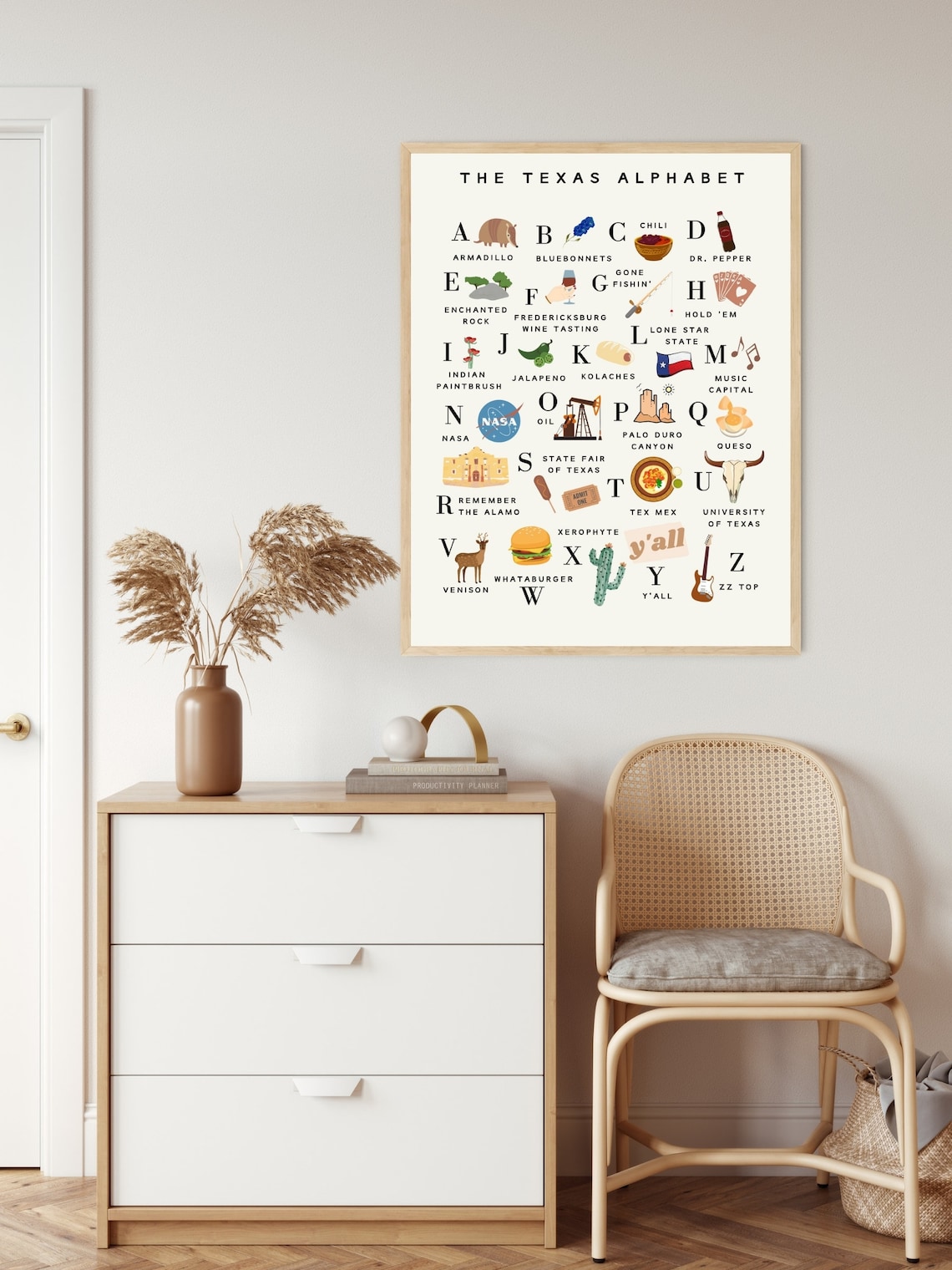 Texas Alphabet Print State of Texas Wall Art Print Texas - Etsy