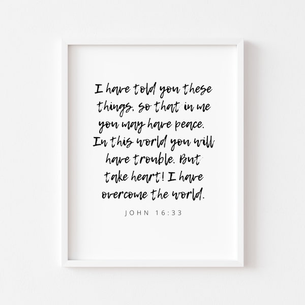 John 16 33 - Etsy