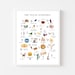 Texas Alphabet Print (cursive) | State of Texas Wall Art Print | Texas ...