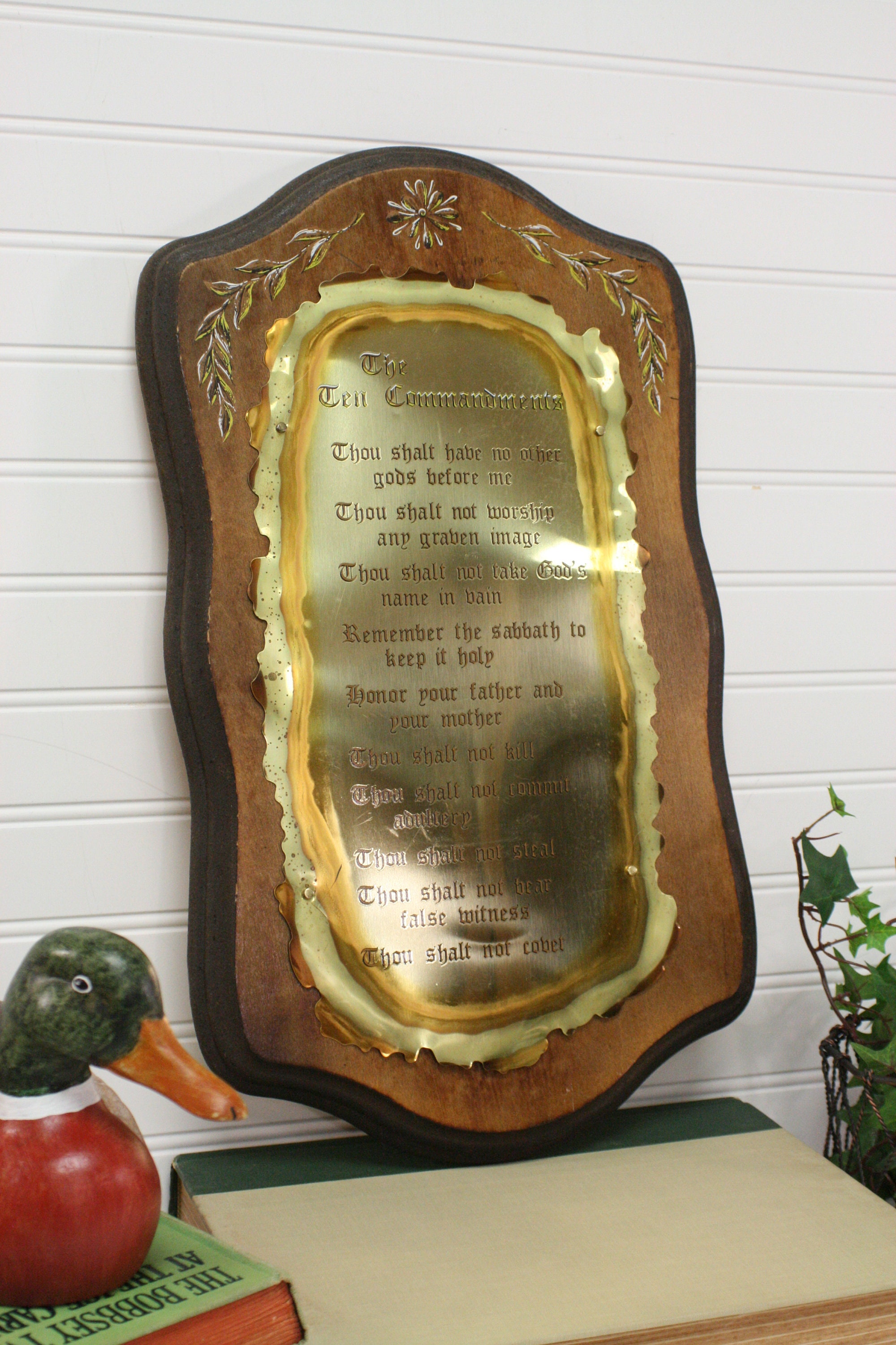 Vintage the Ten Commandments Wall Plaque/christian Wall - Etsy