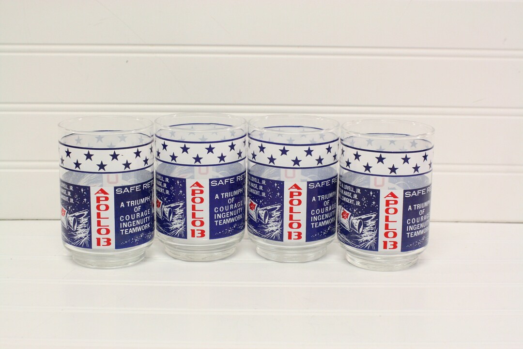 Vintage Apollo 13 Commemorative Glasses Set of 4/safe Return/aquarius ...