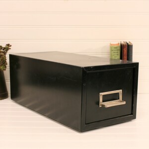 Black Metal File Cabinet Box - Etsy
