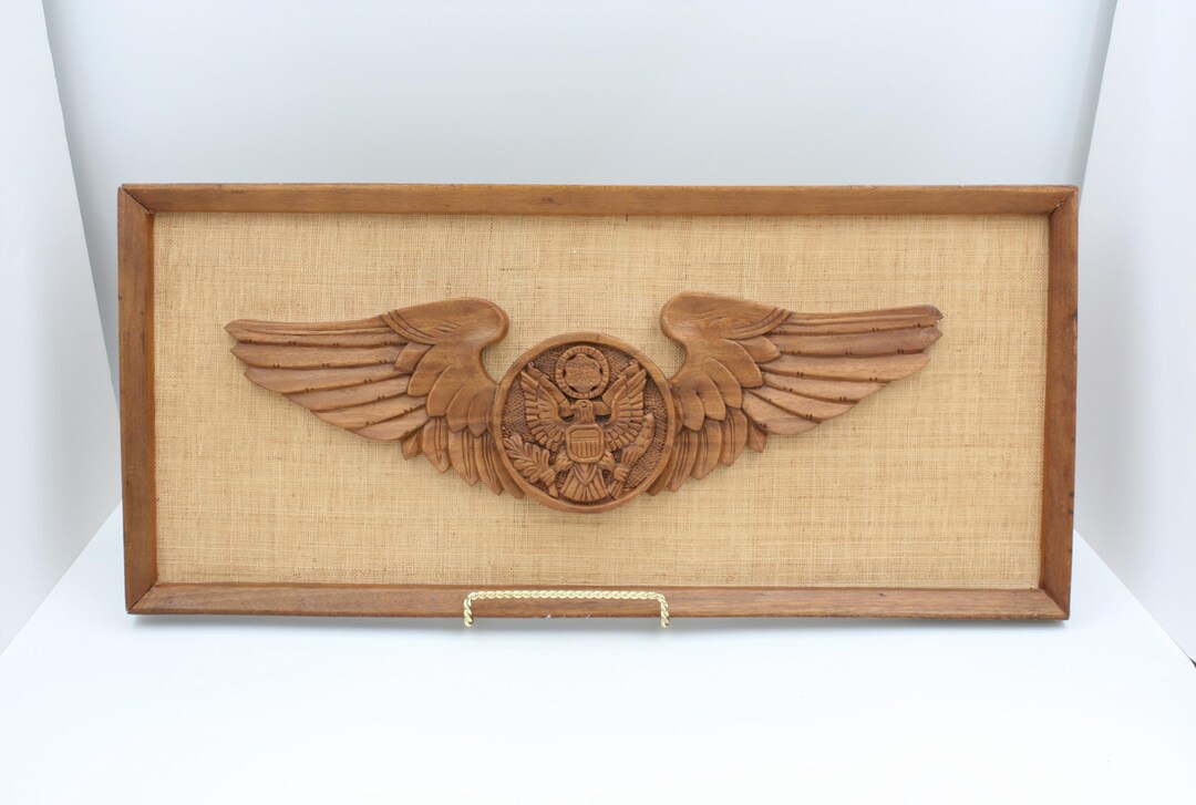 Vintage United States Air Force Pilot Wings/mcm USAF Wood Pilot Wings ...