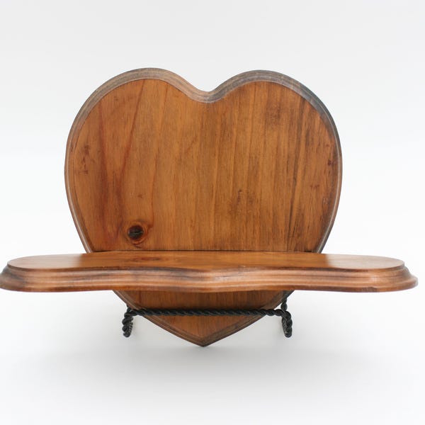 Wood Heart Shelf - Etsy