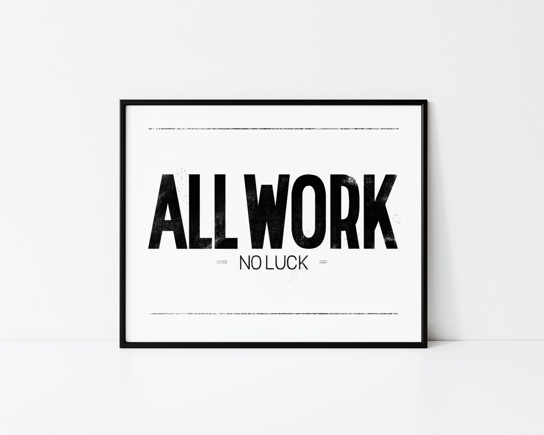 All WORK poster impresión dibujado a mano b&w descarga digital - Etsy ...