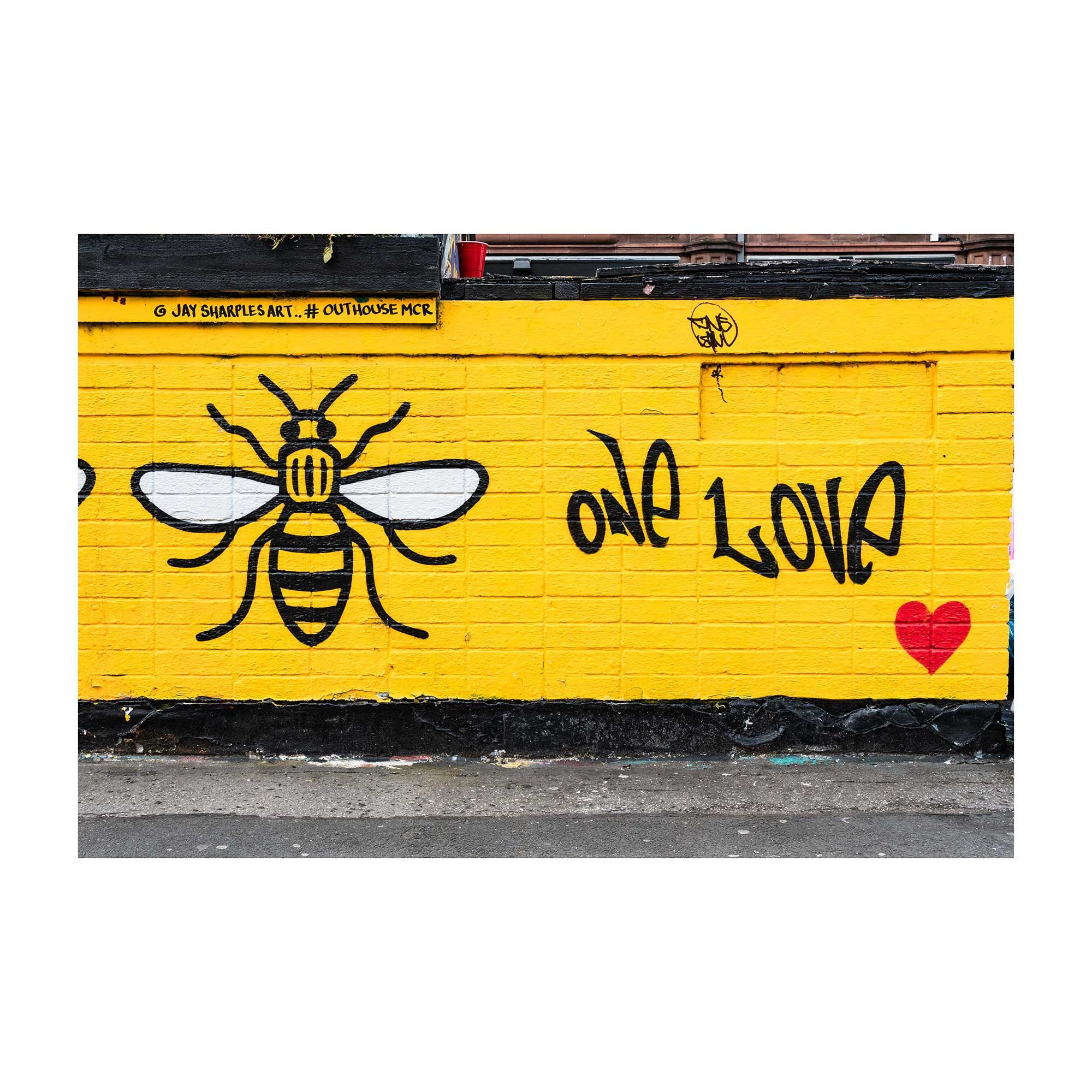 One Love Manchester Bee Mural Graffiti Street Fine Art Digital ...