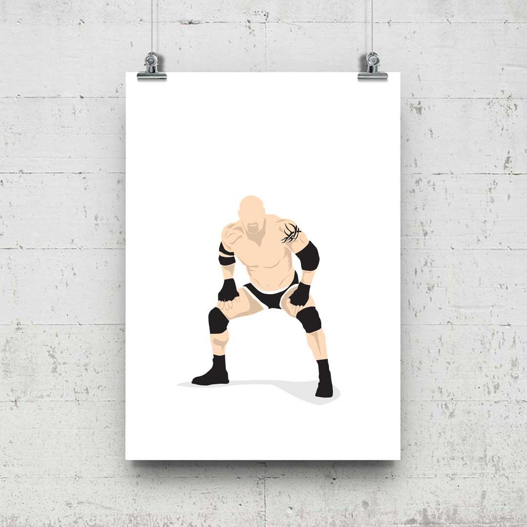 Bill Goldberg Minimal Wrestling Illustration, Wrestlemania, WWE, WWF ...