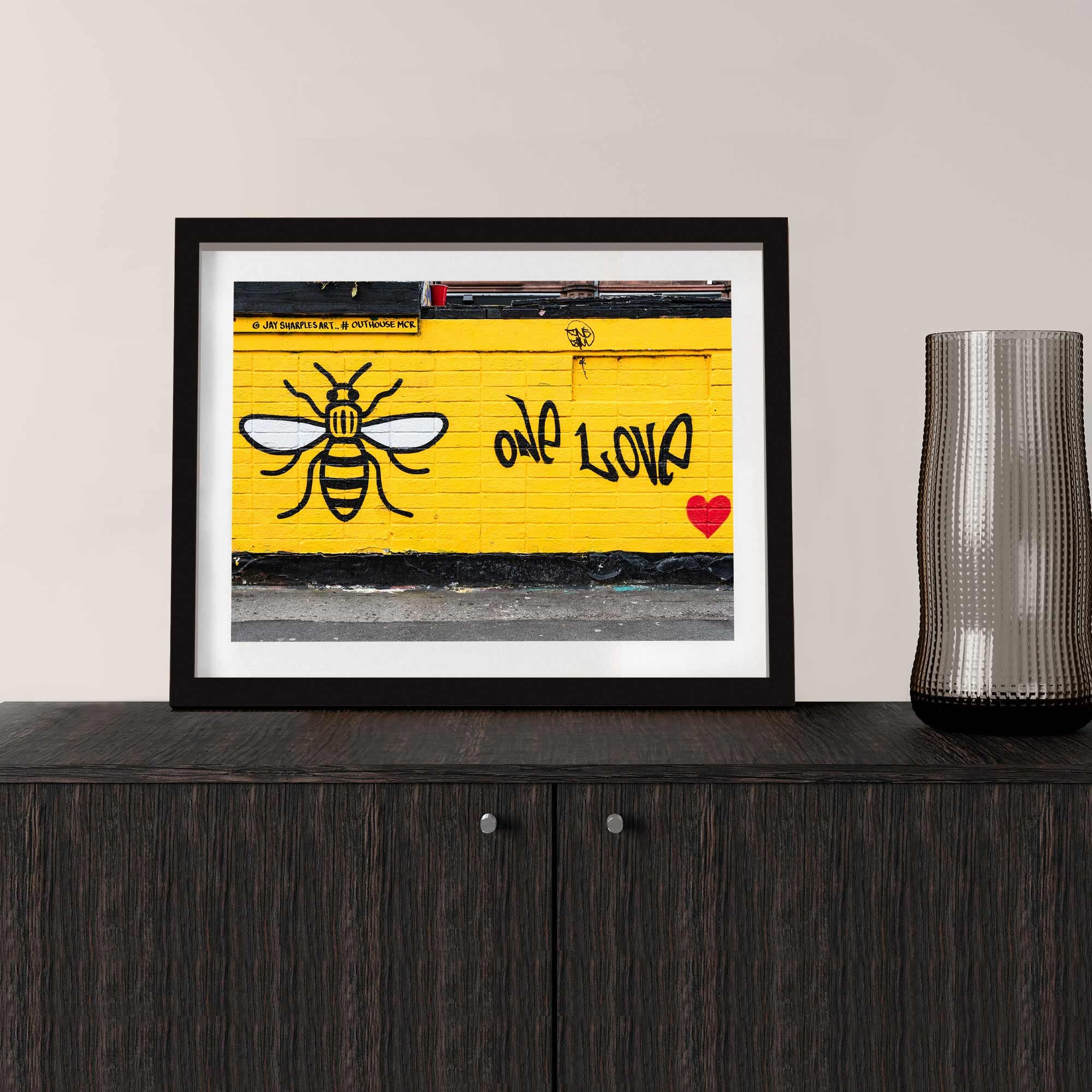 One Love Manchester Bee Mural Graffiti Street Fine Art Digital - Etsy UK