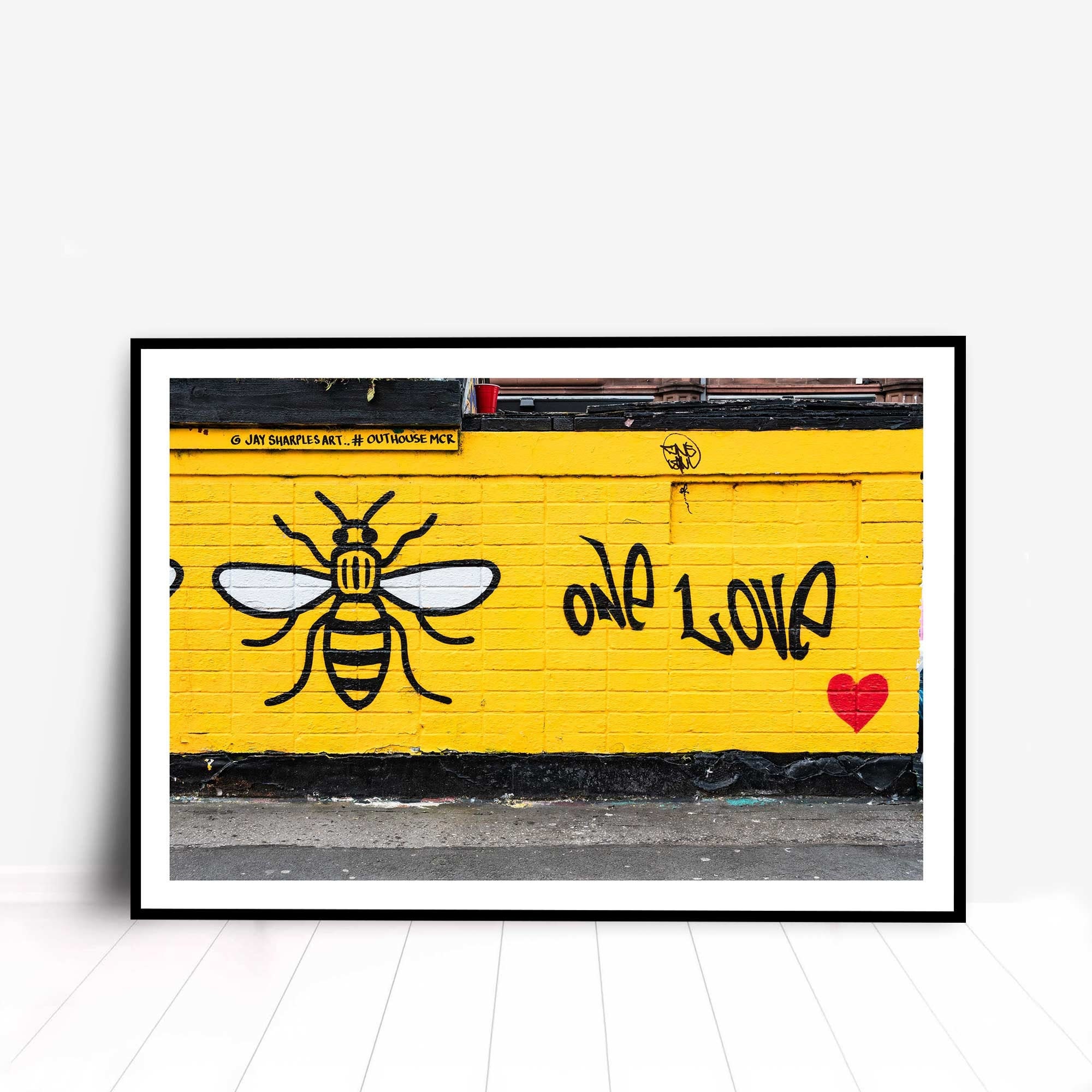 One Love Manchester Bee Mural Graffiti Street Fine Art Digital | Etsy