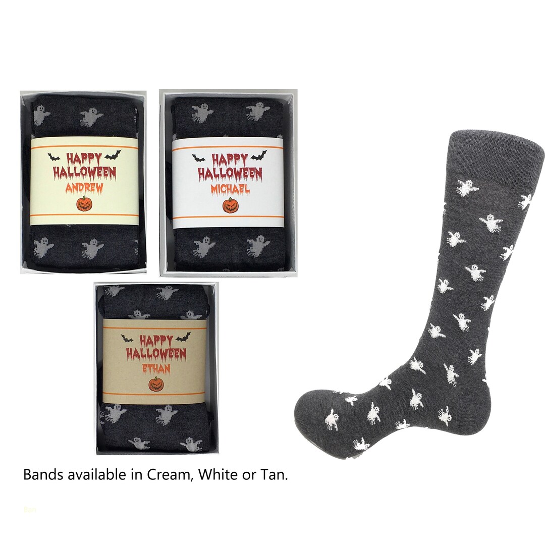 Men's Ghost Halloween Novelty Socks / Multiple Patterns Available ...