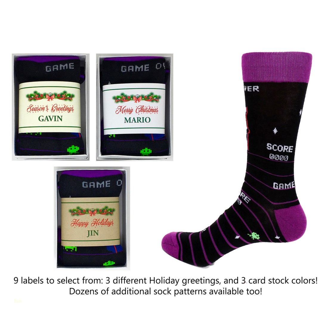 Men's Video Game Arcade Novelty Socks - Multiple Patterns Available ...