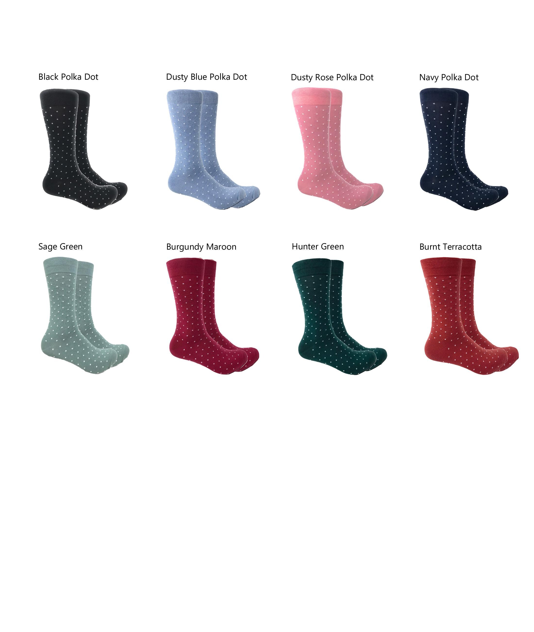 Sage Green Polka Dot Socks , 1 Pair Men's Personalized Groomsmen ...