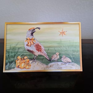 Christmas / Holiday Cards Set of 5. Holiday Cheers From the Quail ...