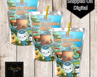 Octonauts Party Chip Bag, Octonaut Favors, Digital, Printed, Shipped ...
