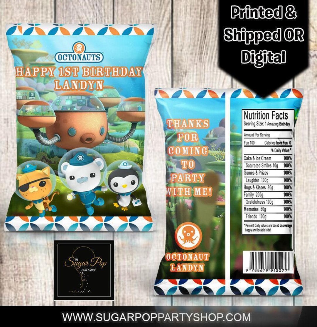 Personalized| Octonauts| Chip Bag Wrapper| Octonauts Party Favors - Etsy