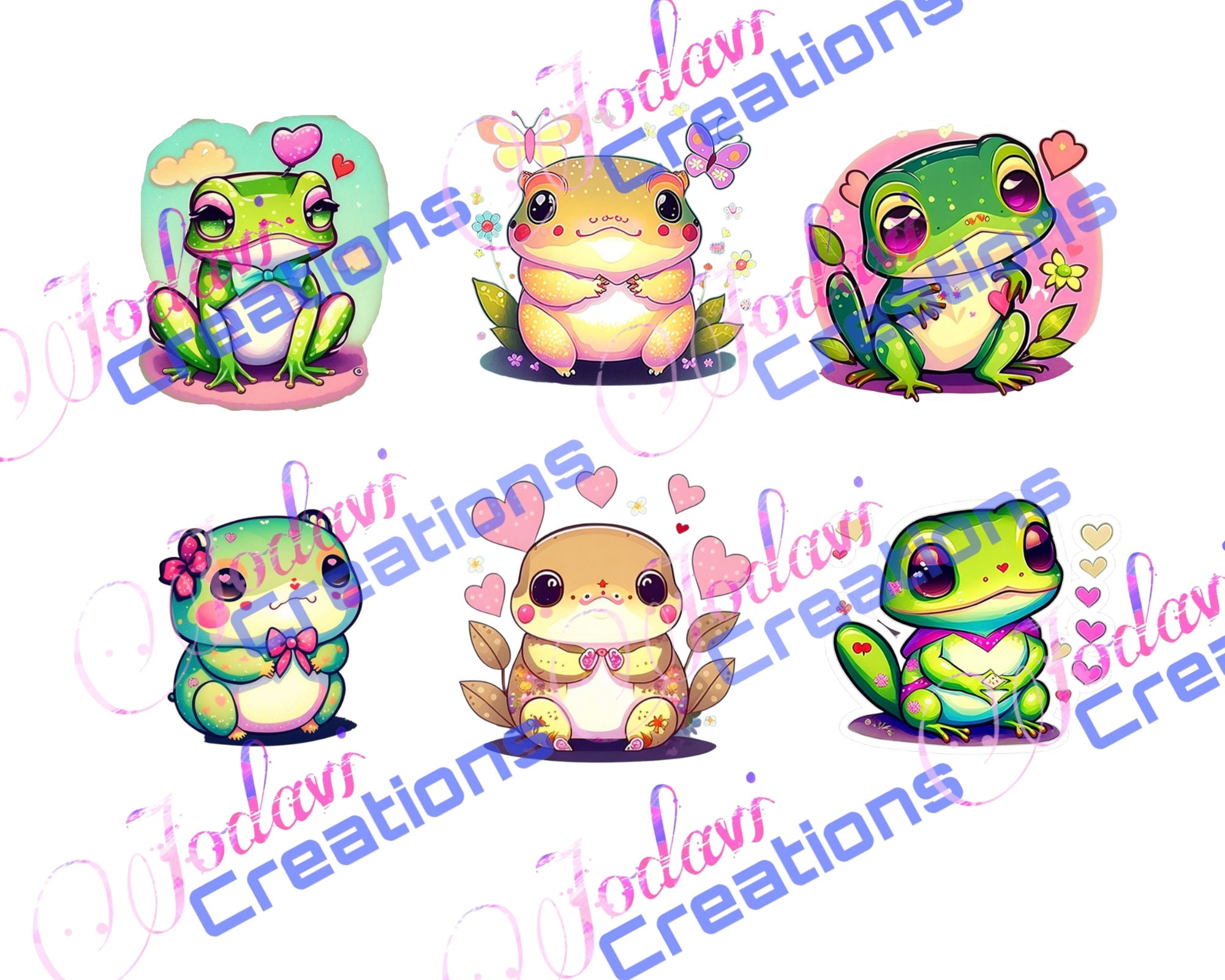 Cute Frog Digital Stickers / Pdf /png / Stickers / Journaling Stickers ...