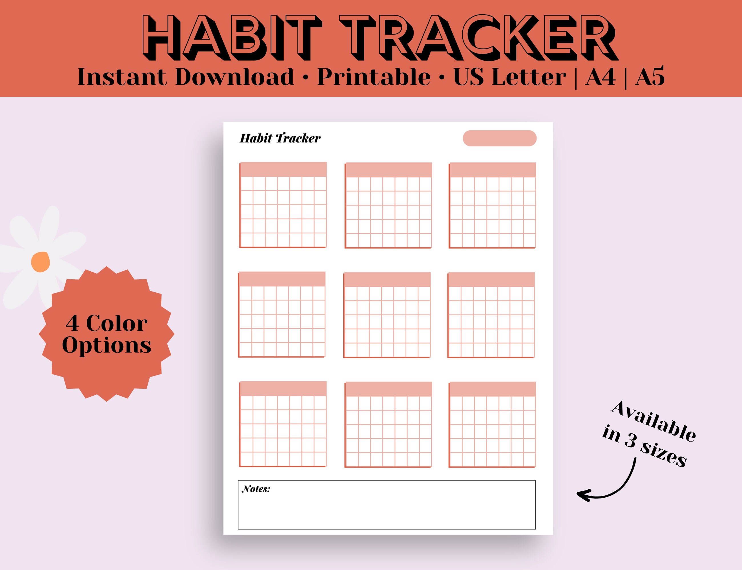 Monthly Habit Tracker Printable, Habit Tracker Template, Routine ...