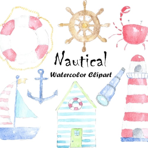 Nautical Clip Art Summer Clipart Beach Png Files Beach - Etsy